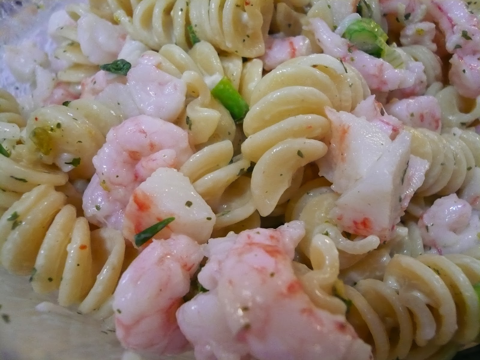 Salade de pâtes aux crevettes