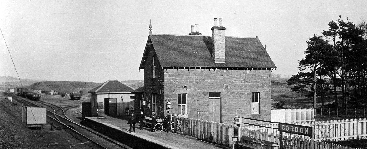 Tour Scotland: Old Photograph Railway Station Gordon Scotland