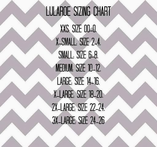 LuLaRoe Style: Sizing Chart