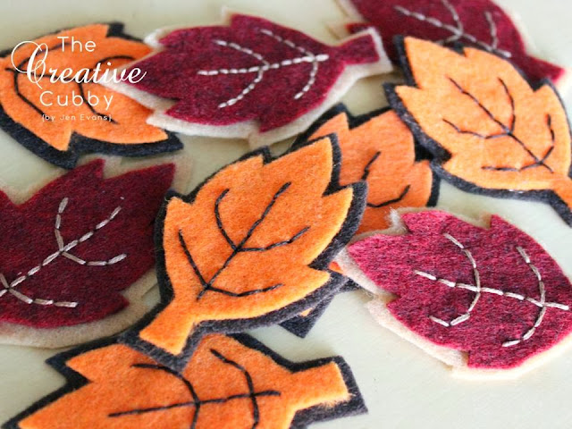The Creative Cubby: Fall Felt Leaves Tutorial
