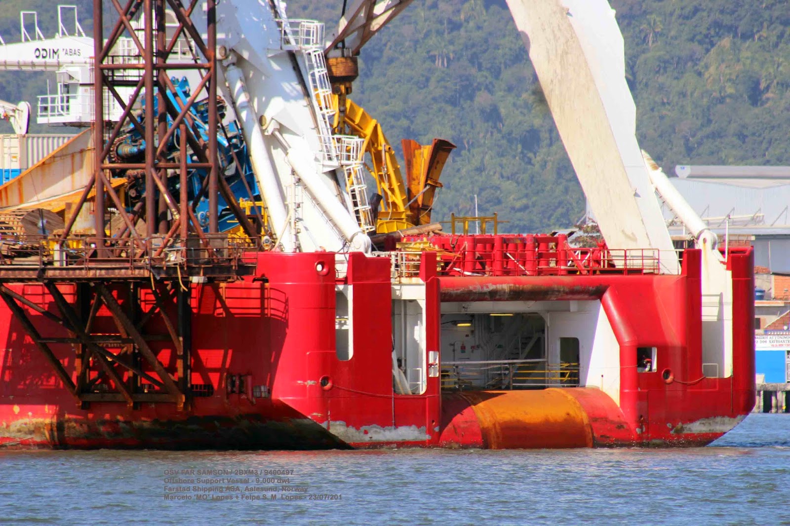 Santos Shiplovers: OSV Far Samson / 2BXM3 - Primeira escala no porto ...