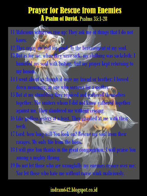 SENI MENULIS ISI HATI TUHAN : Prayer for Rescue from Enemies, A Psalm ...