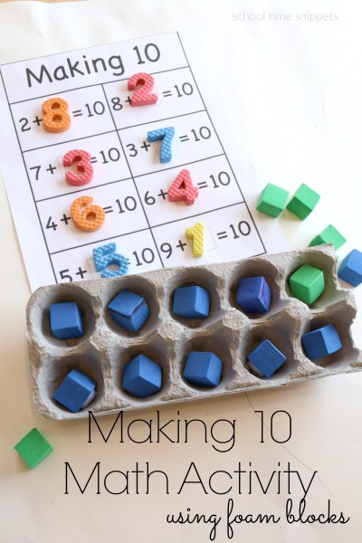 Egg Carton Math: Make Ten! | School Time Snippets