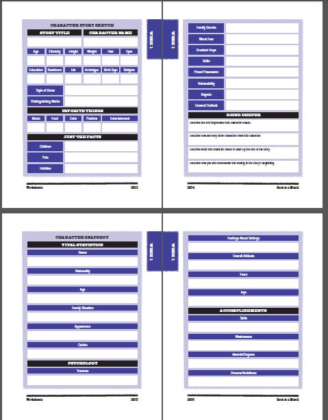 Author Chad Schimke : Character Sketch Worksheets PDF
