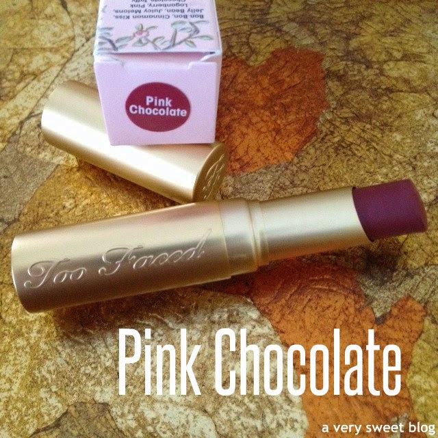 Too Faced Pink Chocolate & Spice Spice Baby La Creme Lipstick Review ...