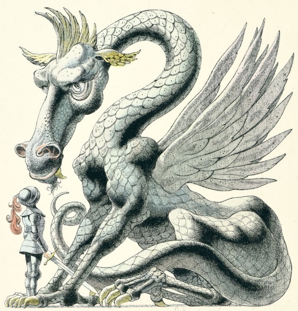 Papergreat: Original Robin Jacques illustration for "A Book of Dragons"