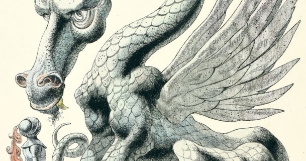 Papergreat: Original Robin Jacques illustration for "A Book of Dragons"