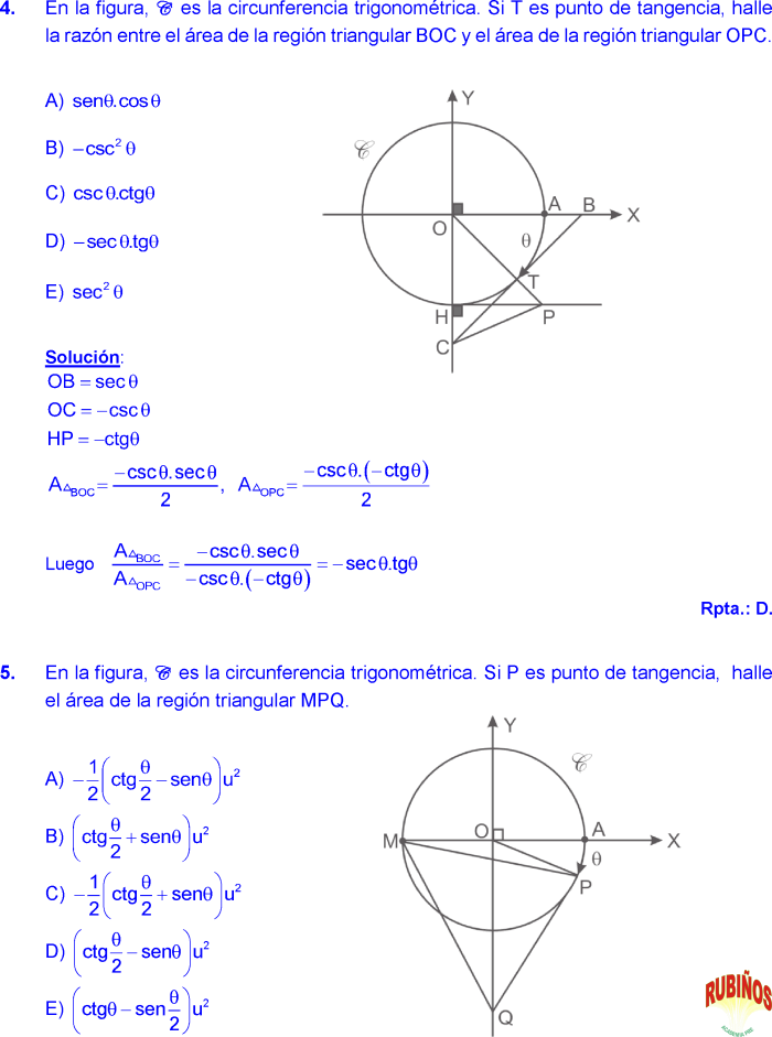 LINEA TANGENTE SECANTE COTANGENTE Y COSECANTE EN LA CIRCUNFERENCIA ...