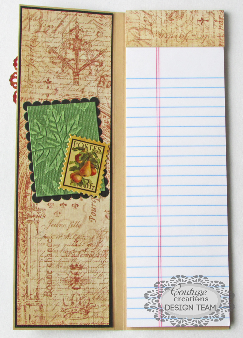 Joy Notepad by Gloria Stengel - Couture Creations
