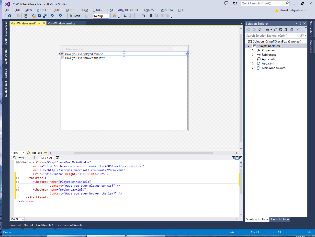 Programmers Ranch C Wpf Checkboxes