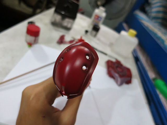 S S G U N P L A: pre shading with airbrush