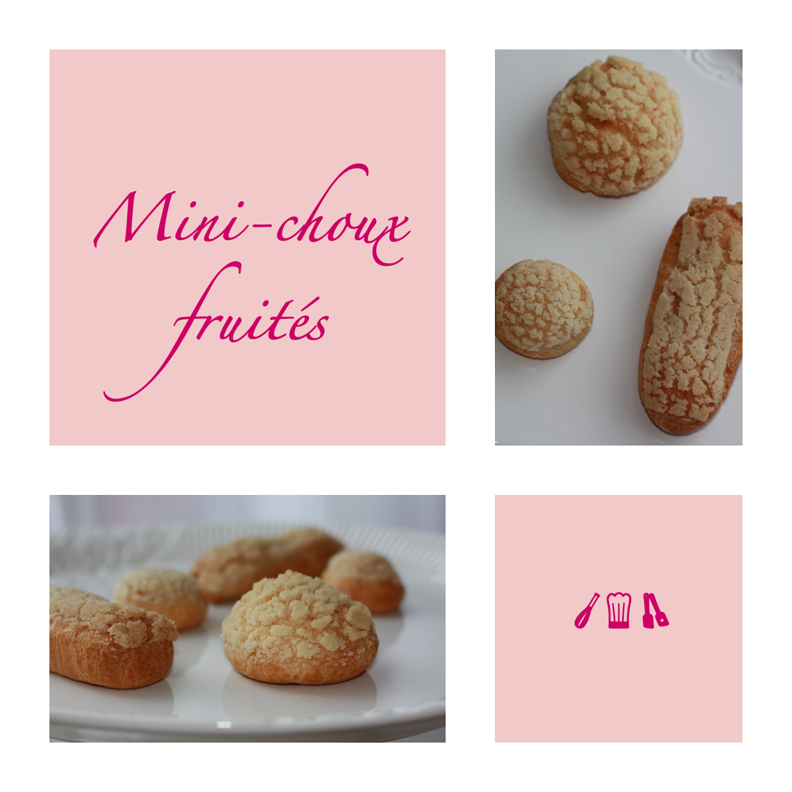 Fika la Pause Gourmande: Mini-choux « craquelin » à la fraise