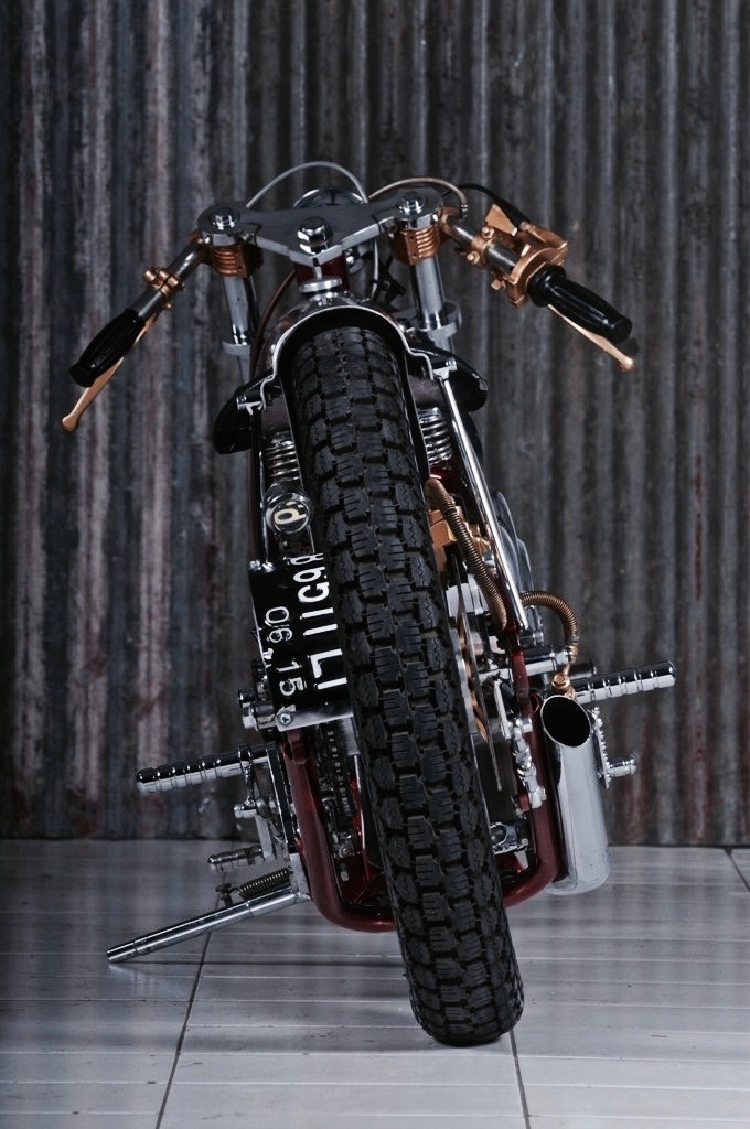 Hardtail Vespa Chopper - Inazuma café racer