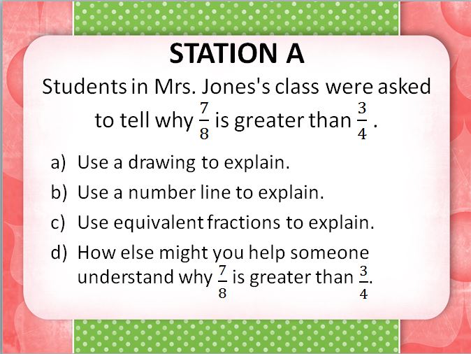 Algebra's Friend: Fraction Stations - Understanding Concepts