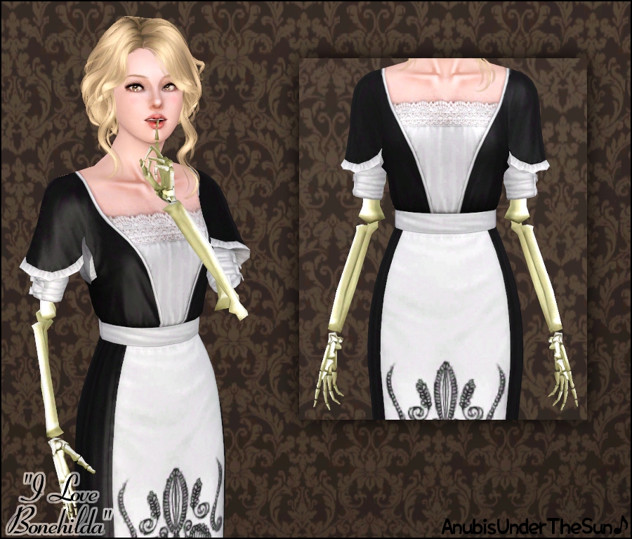 Anubis - Sims Stuff: "I Love Bonehilda" ~ Four ossified tops for Halloween!