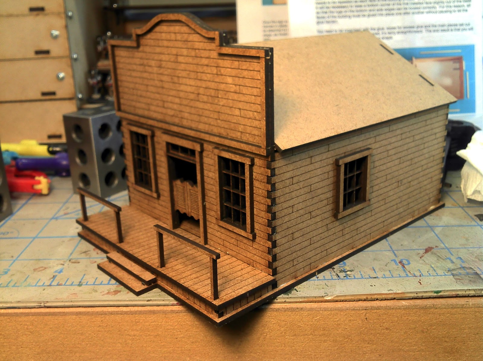 Wargames and Railroads: 28mm Old West Laser Cut Buildings Compared