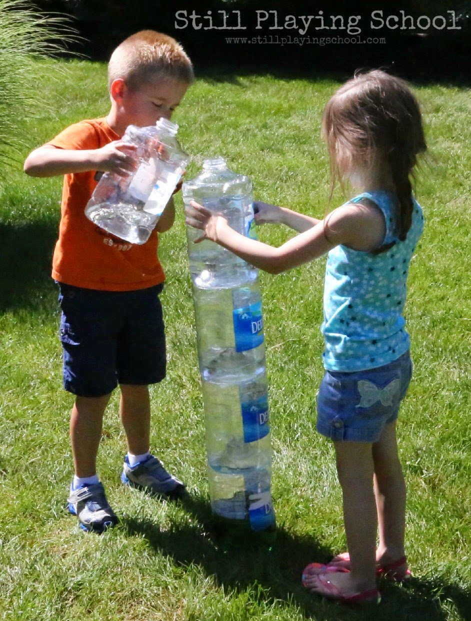 Plastic Bottle Water Tower for Kids | Still Playing School