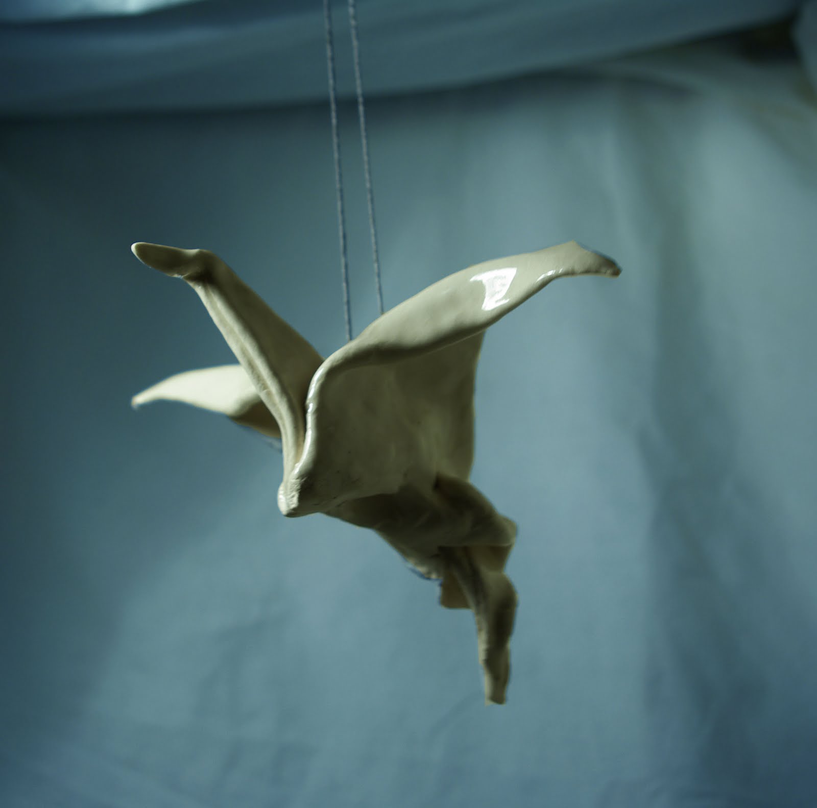 Justyna Budzyn-Pracownia Ceramiki w Podgórzu: Origami-paper clay CRANES