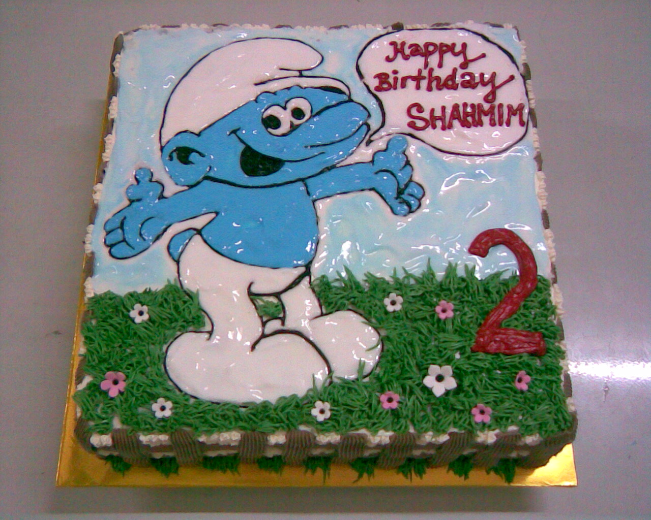 jujucupcakes: Smurf Cake