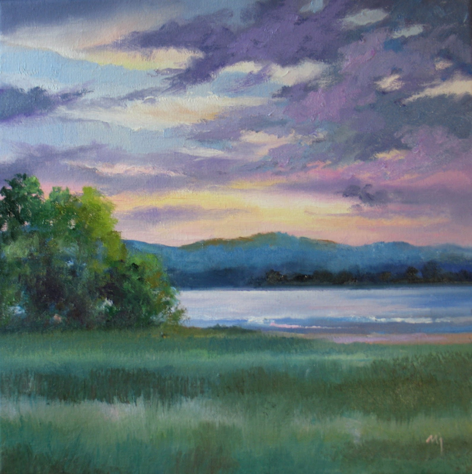 Nel's Everyday Painting: Subtle Sunset - SOLD