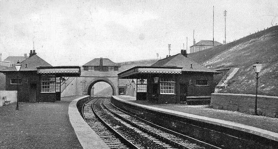 Tour Scotland: Old Photograph Kirkhill Railway Station Cambuslang Scotland