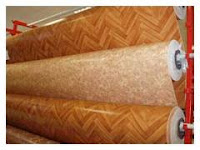 Repair his home: Laying linoleum