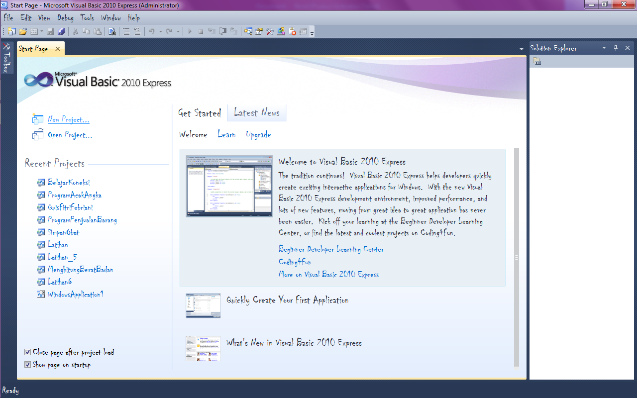 Membuat Program Acak Angka menggunakan Microsoft Visual Basic 2010 Express
