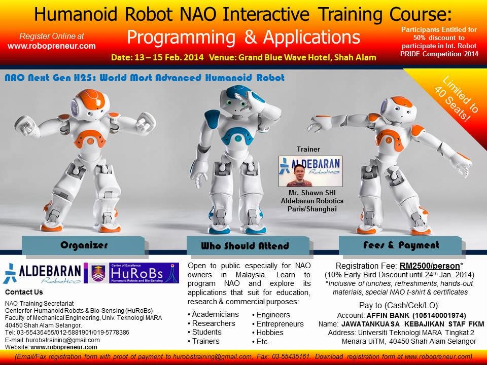 Humanoid Robot NAO Interactive Training Course: Programming ...