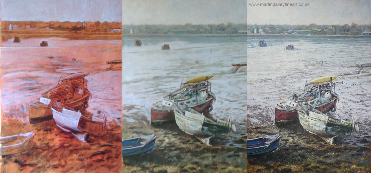 Martin Davey Illustration and Fine Art: Red Boat Wreck Southampton ...