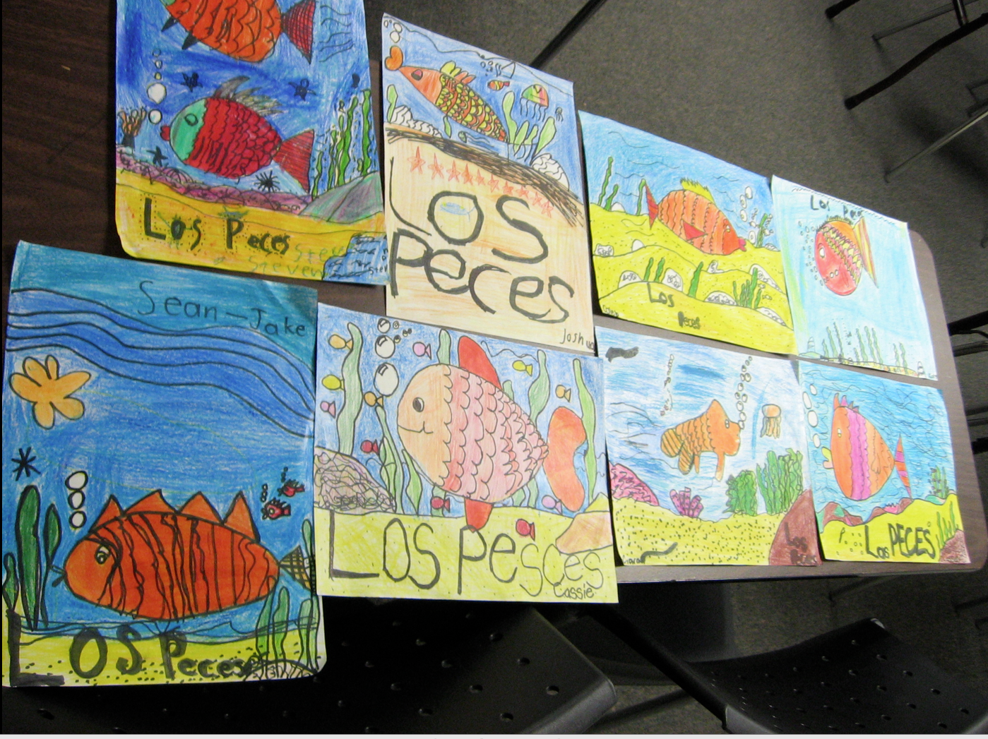 Art Instructor Danica Papali: 2nd Grade Fish Illustrations Card Sale!