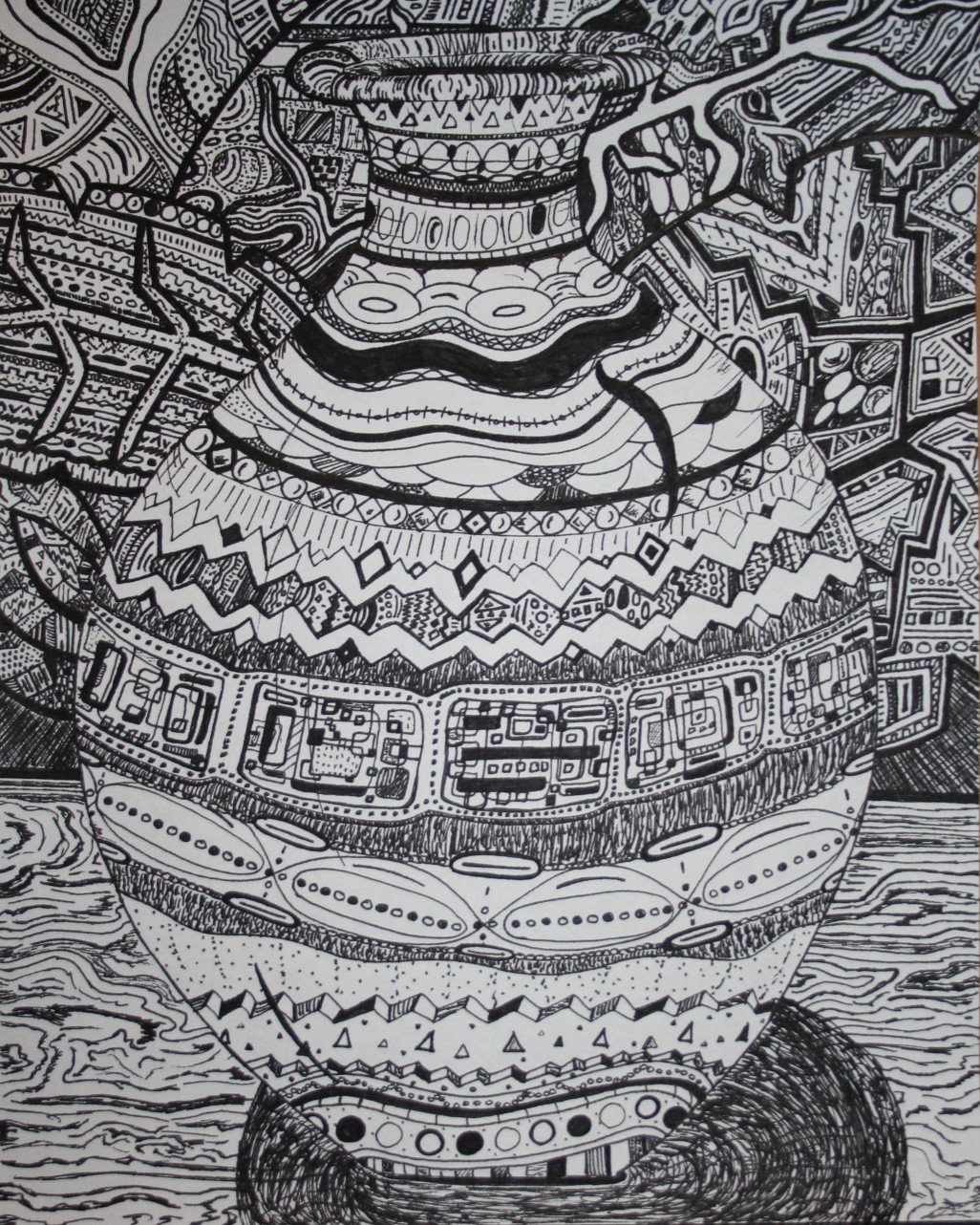 art 1 hillwood: pen and ink drawings