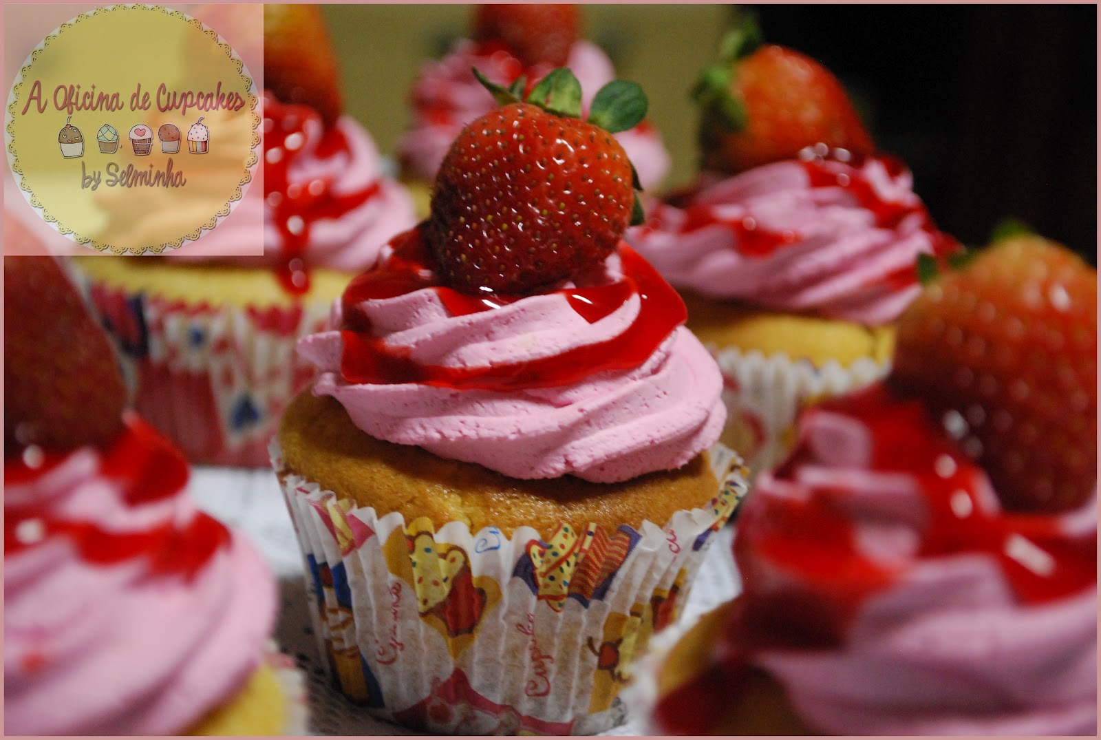 A Oficina de cupcakes: Cupcake trufado de morango