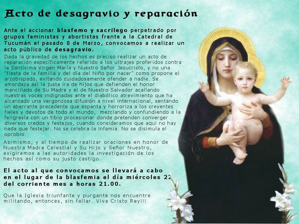 Nacionalismo Católico San Juan Bautista: Acto de desagravio y ...