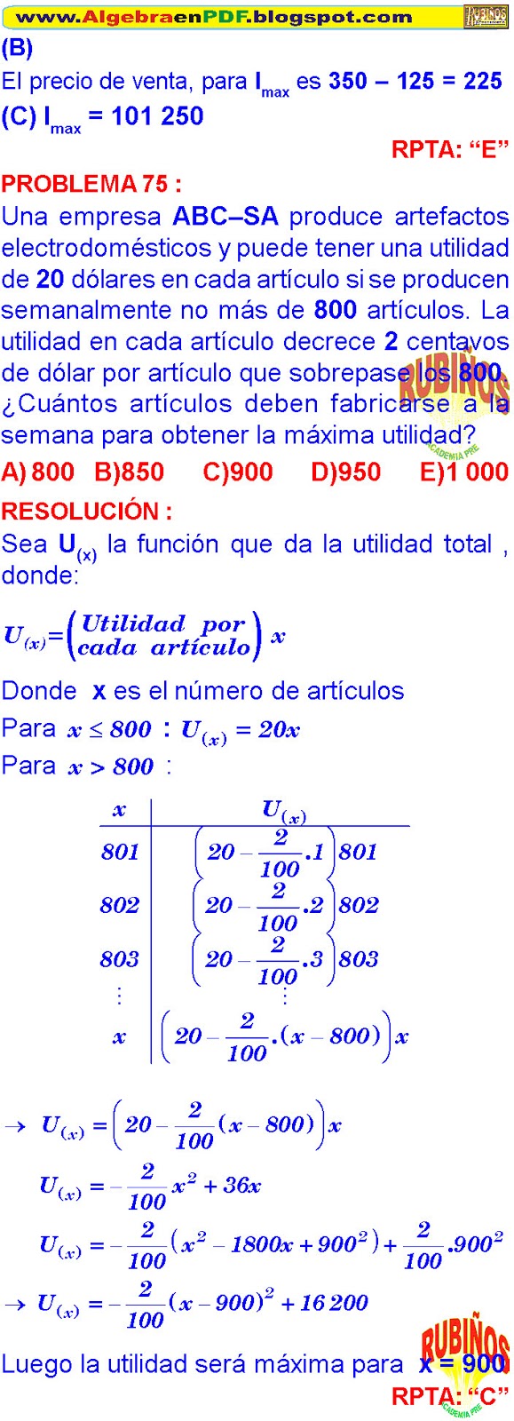LAS FUNCIONES COMO MODELOS MATEMATICOS EJEMPLOS RESUELTOS