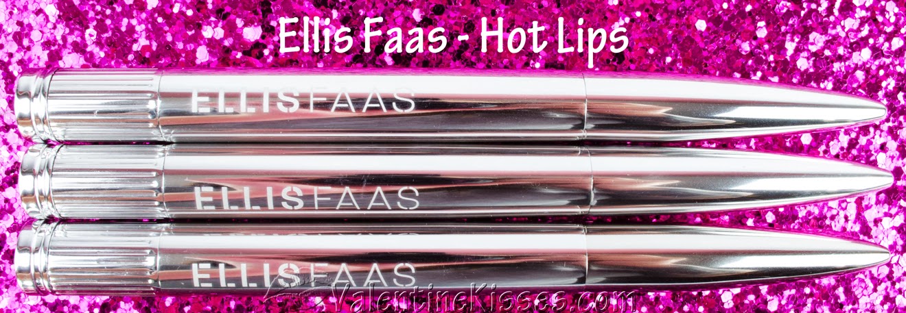 Valentine Kisses: Ellis Faas Hot Lips in shades L408 Baby Pink, L407 Deep Pink, L404 Fluo Pink ...