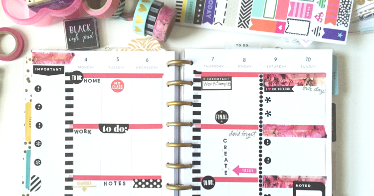 Plan Create Repeat: Weekly Planner Layout: April 4-10 in Happy Planner