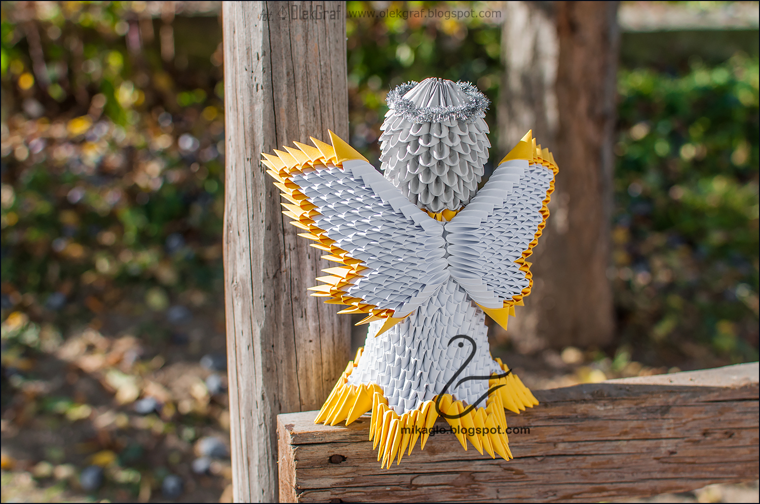 Origami 3d - mikaglo: 616. Anioł z origami / 3d origami angel