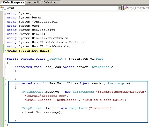 Sending test emails without mail server in asp.net | Source Code World
