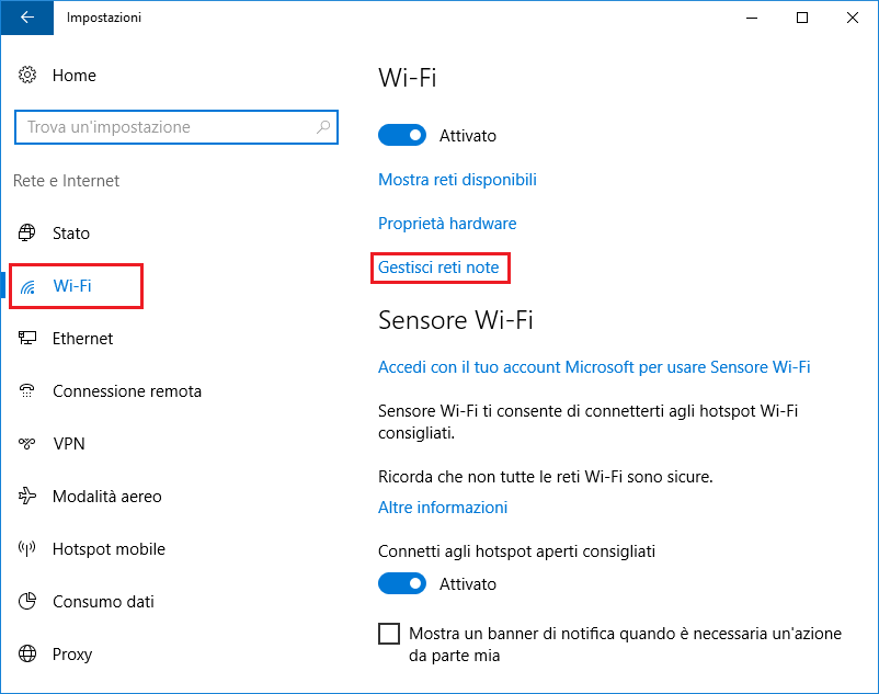Information Technology: Windows 10: Attivare la connessione a consumo ...