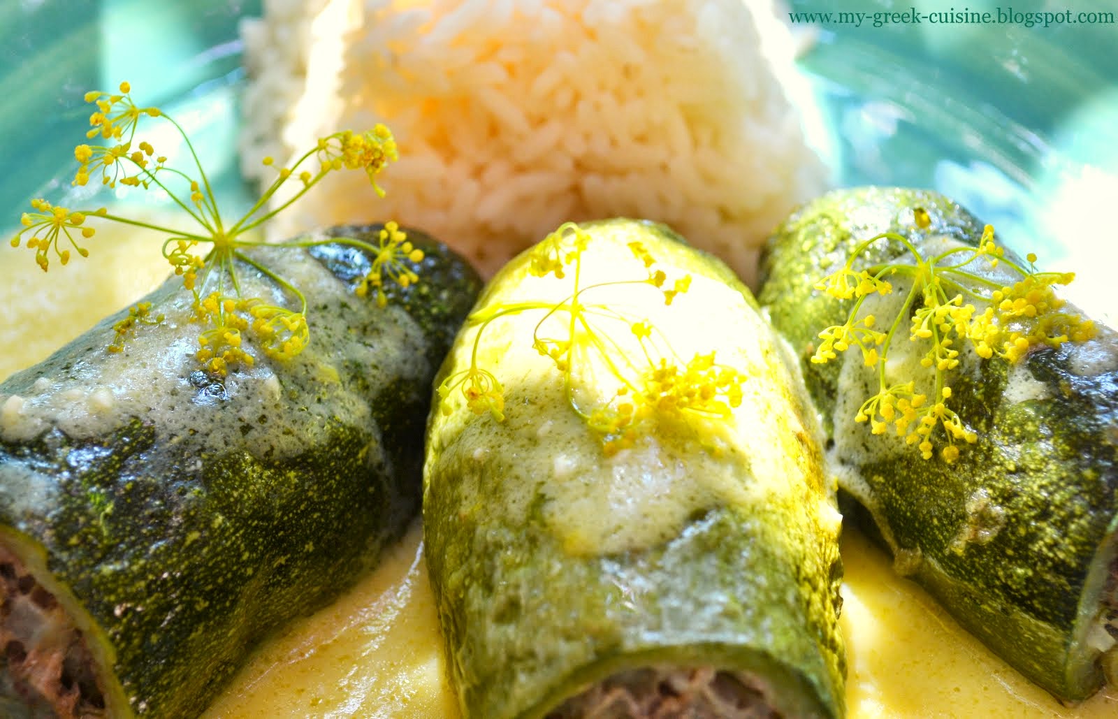 My Greek Cuisine: Kolokithakia jemista avgolemono