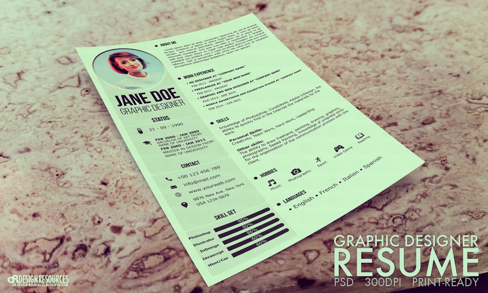Graphic Designer Resume/CV | dR Design Resources