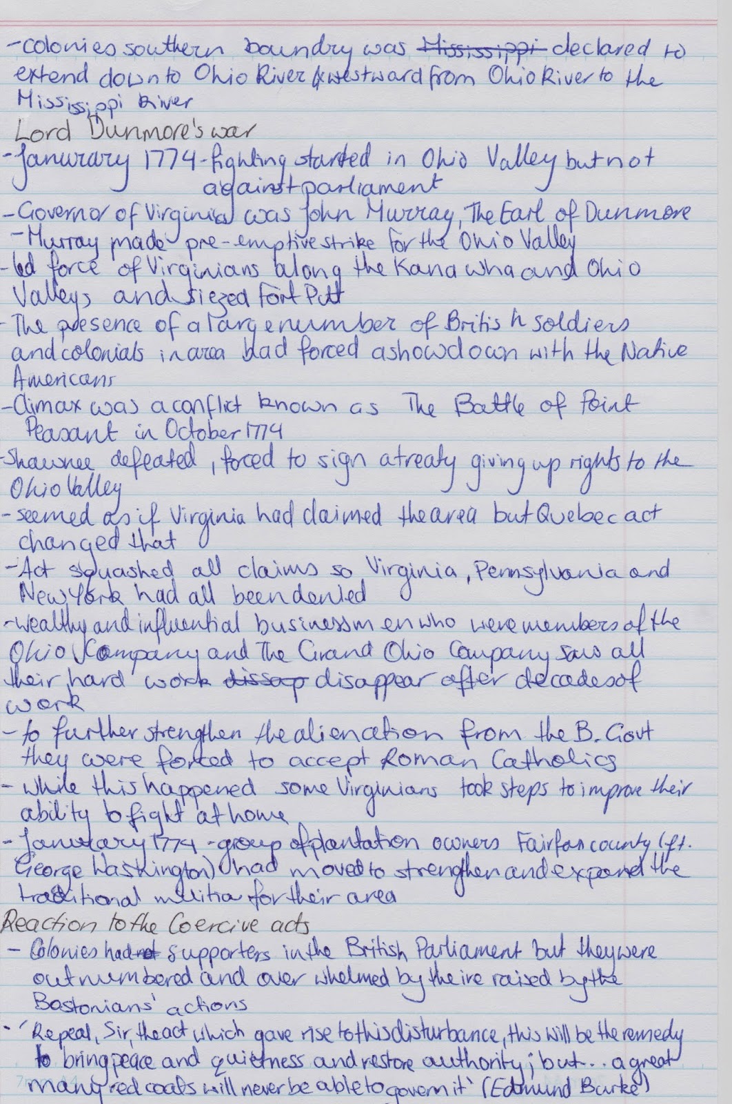 Revolutions unit 3/4: The Coercive/Intolerable acts