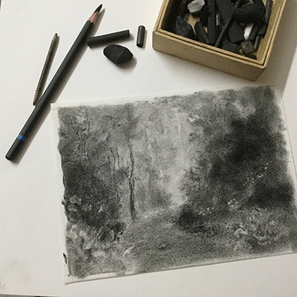 Paintings and Drawings by Manju Panchal: Drawing a forest scene in ...