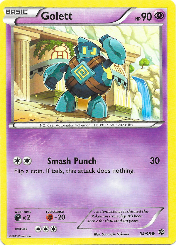 Golett -- Ancient Origins Pokemon Card Review | PrimetimePokemon's Blog