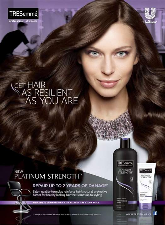 CHODAVARAMNET: ADVERTISEMENT OF TRESEMME - GET HAIR AS RESILIENT AS YOU ...