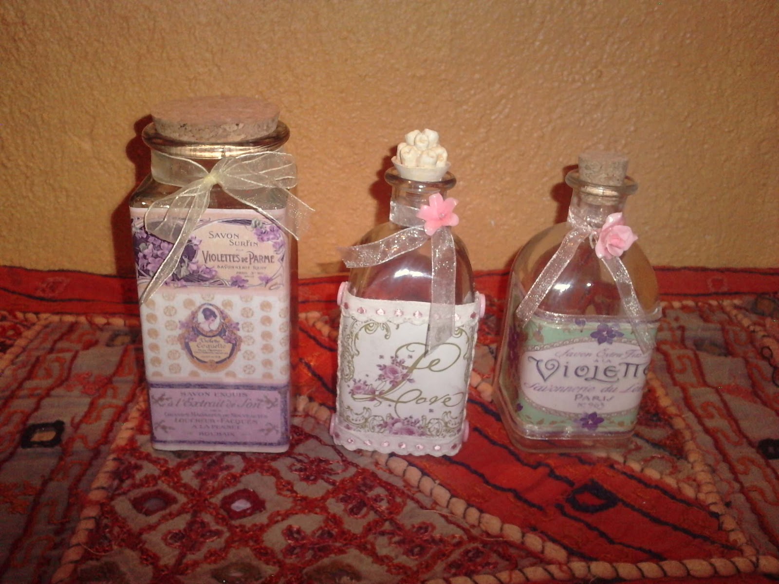 ARTESANIA MYDINA: botellas decoradas estilo vntage