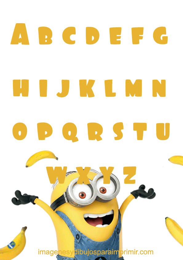 abecedario de los minions para imprimir-Colorear dibujos,letras ...
