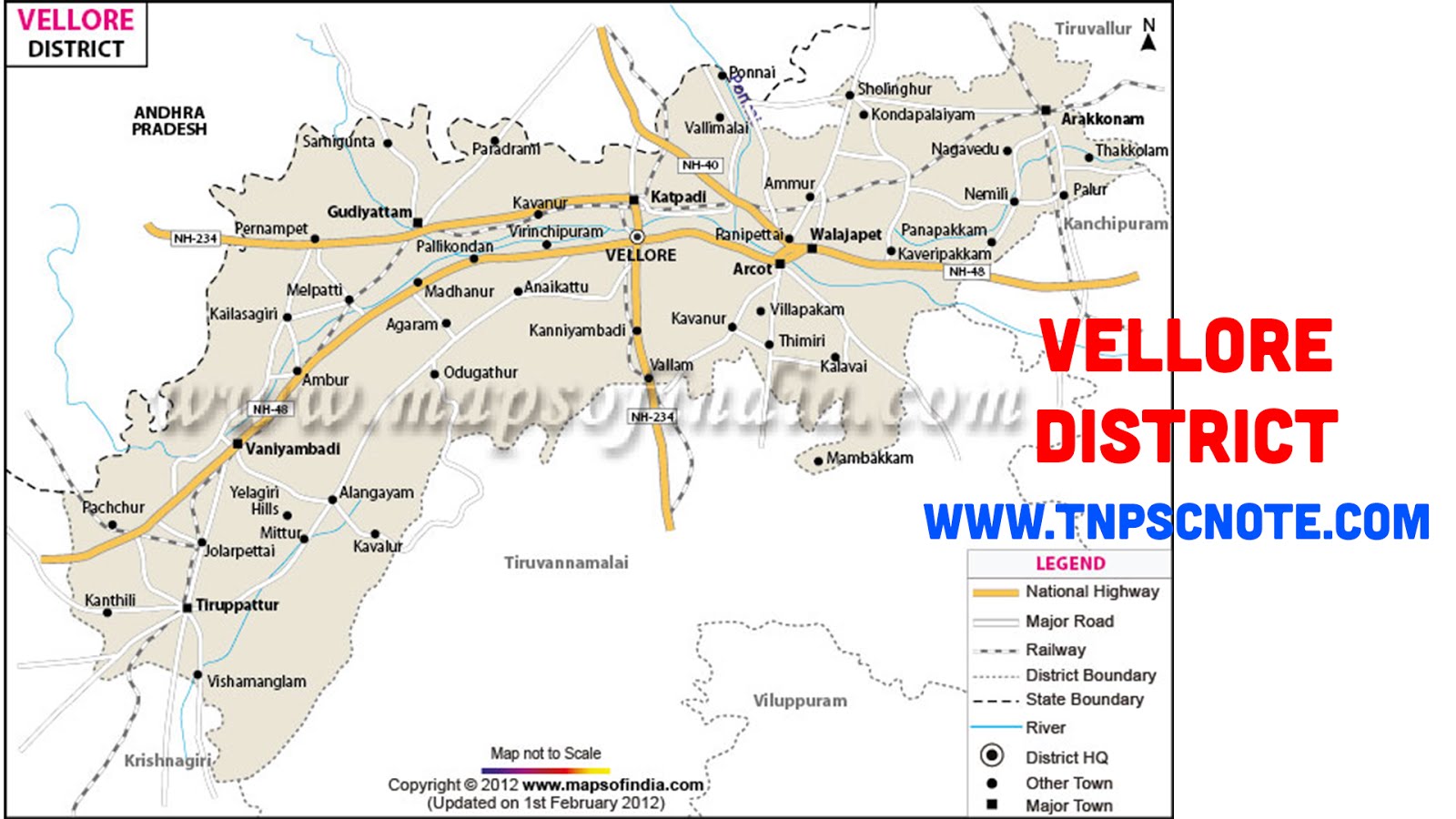 Vellore District Information, Boundaries and History from Shankar IAS Academy