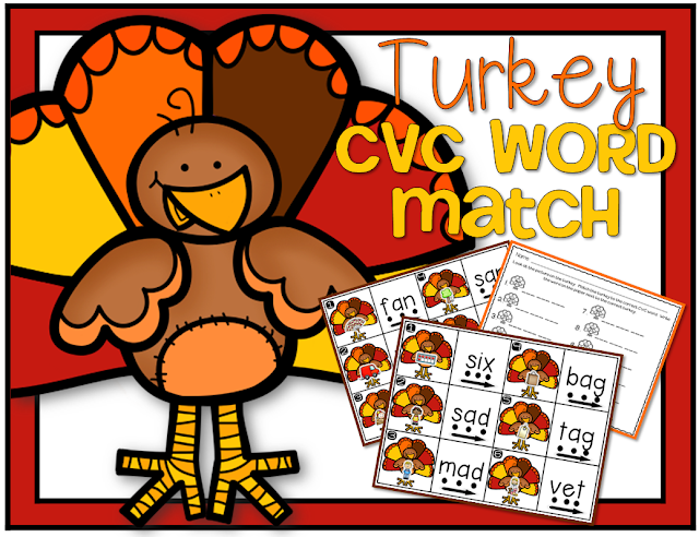 Kinder Tribe: Thanksgiving CVC Freebie