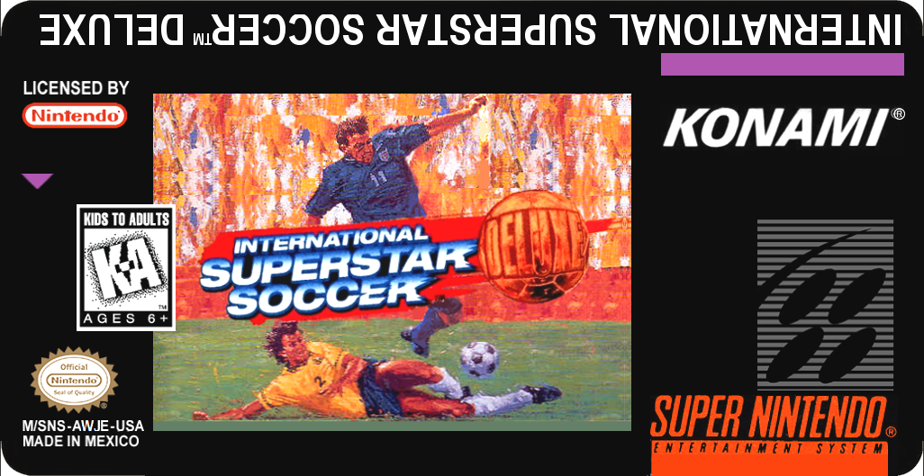 Super Nintendo Labels: International Superstar Soccer Deluxe